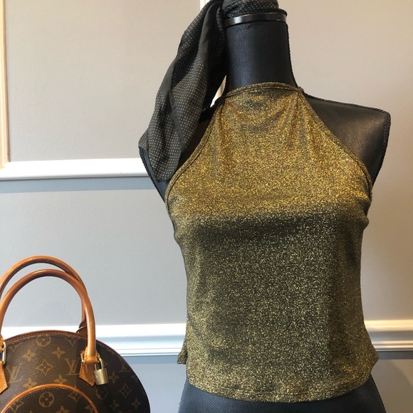 Tops | Great Basic Gold Halter Top | Poshmark